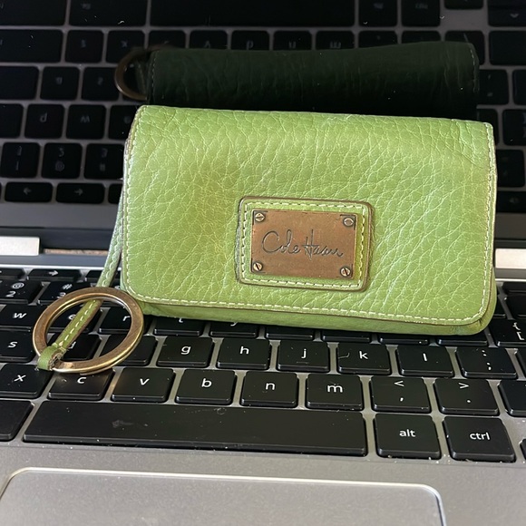 Cole Haan | Bags | Cole Haan Lime Green Leather Wallet | Poshmark